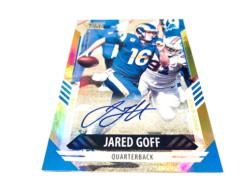 Jared Goff 2021 Panini Score Gold Zone Gold Refractor Autograph #/25 ...