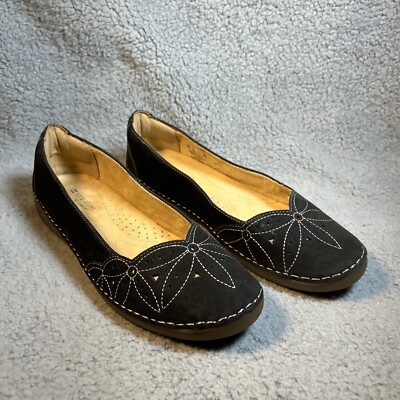 Naturalizer Shoes Womens 12W Kipper Casual Slip On Ballet Flats Black ...