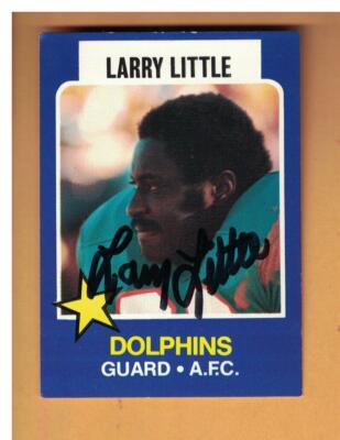 Larry Little AUTOGRAPHED 1975 TOPPS WONDER BREAD FOOTBALL CARD SIGNED ...