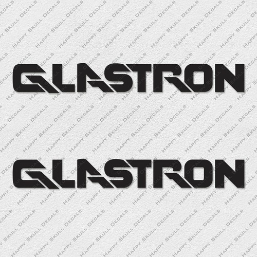 GLASTRON BOAT LOGO DECALS STICKERS Set of 2 18" LONG | eBay