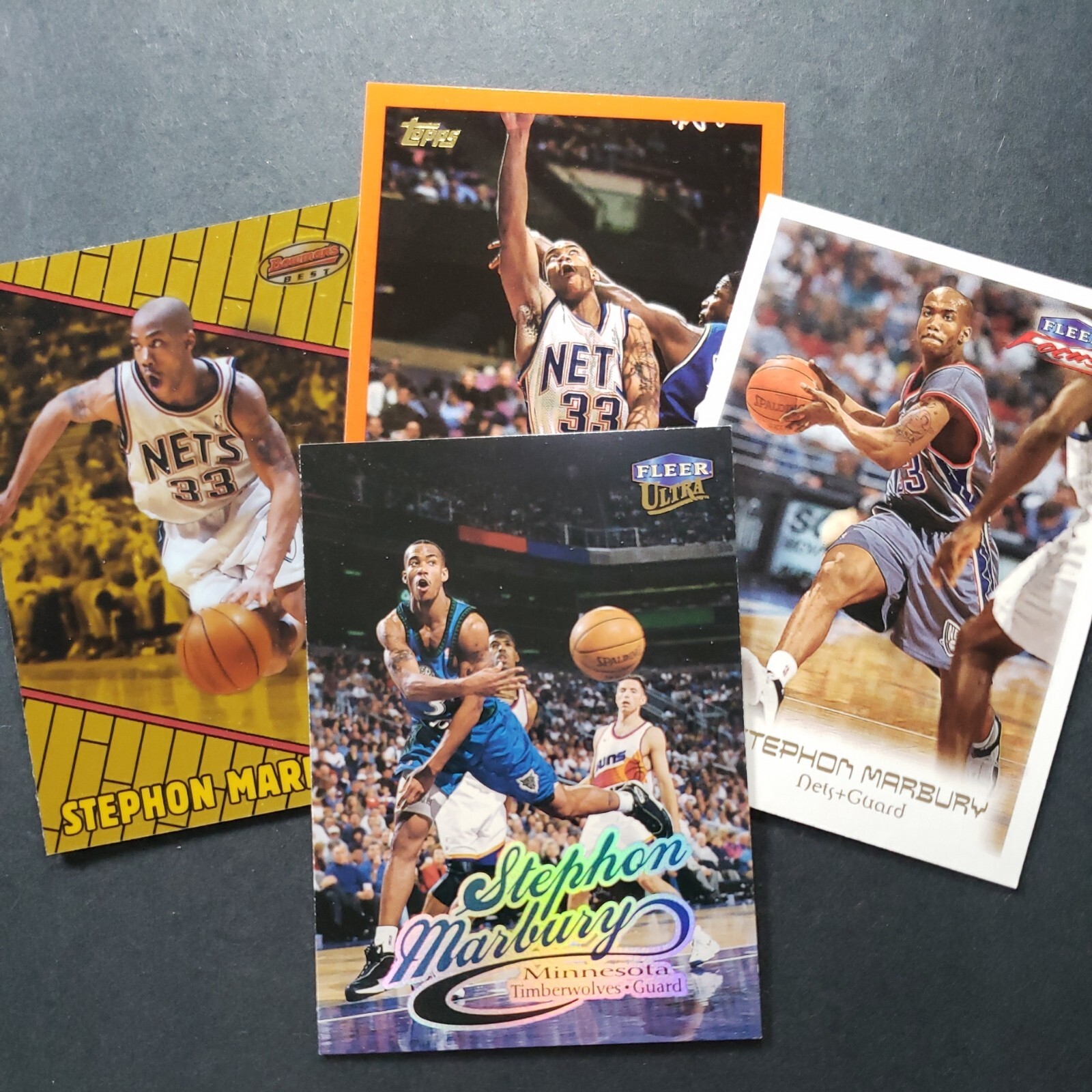 1999-00 NBA Stephen Marbury Basketball Card Lot of 4 Cards Timberwolves ...