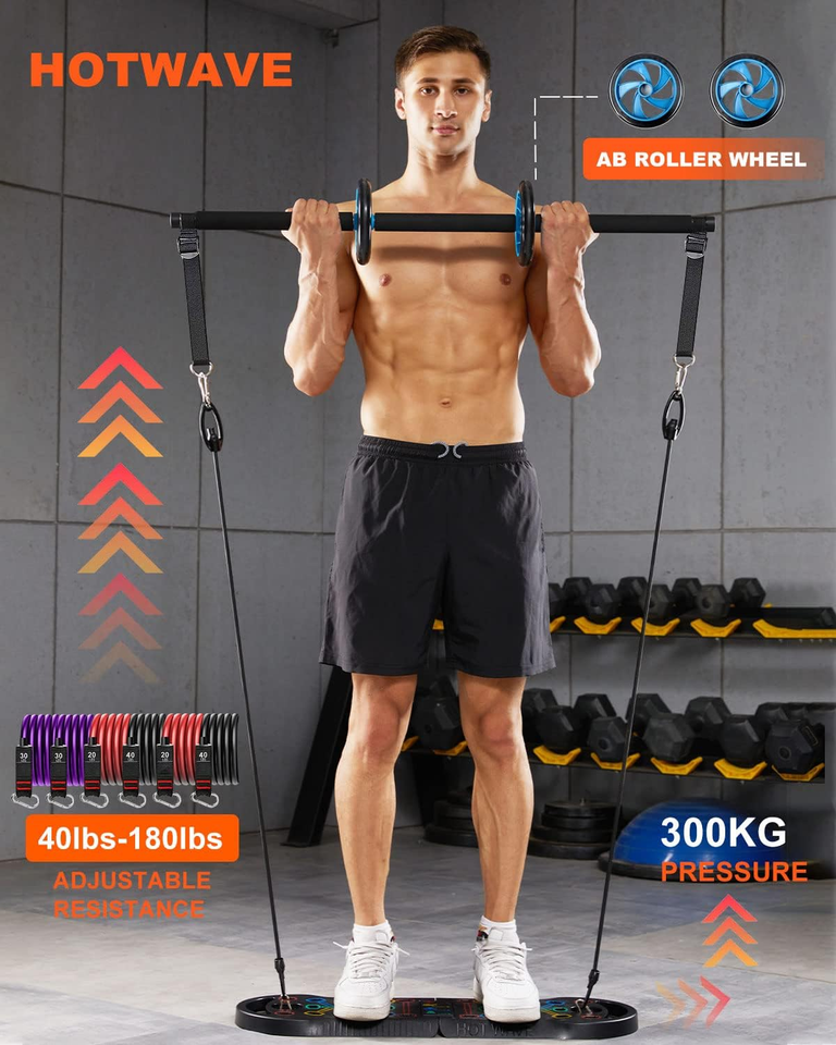 Portable Exercise Equipment with 16 Gym Accessories.20 in 1 Push up ...