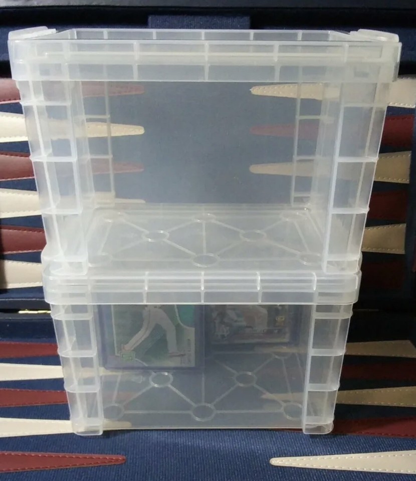 Premium Toploader Storage Box Vault Stackable Case (HOLDS 120 ...