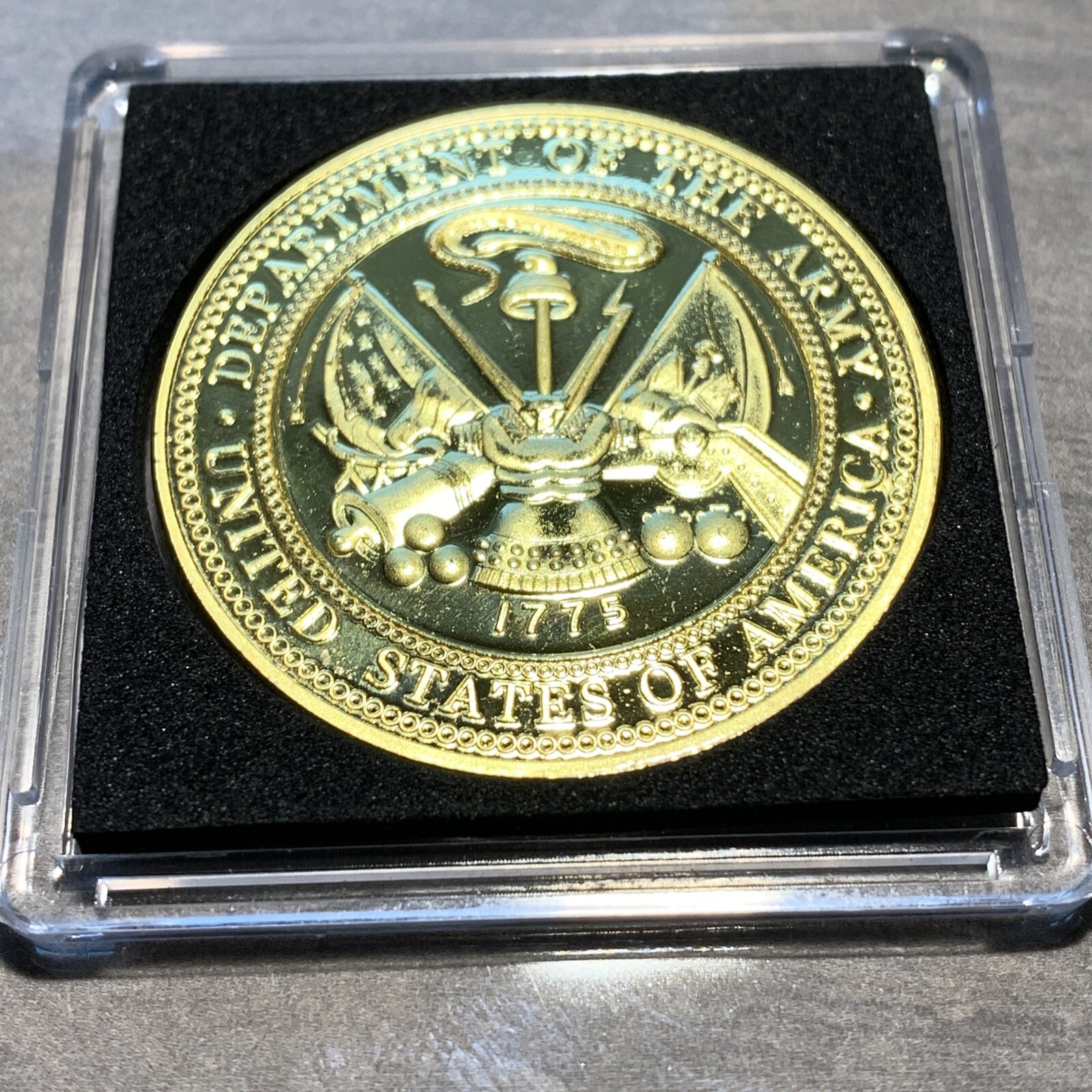 MP-Military Police Army Challenge Coin-Gold PL US Army with CASE! | eBay