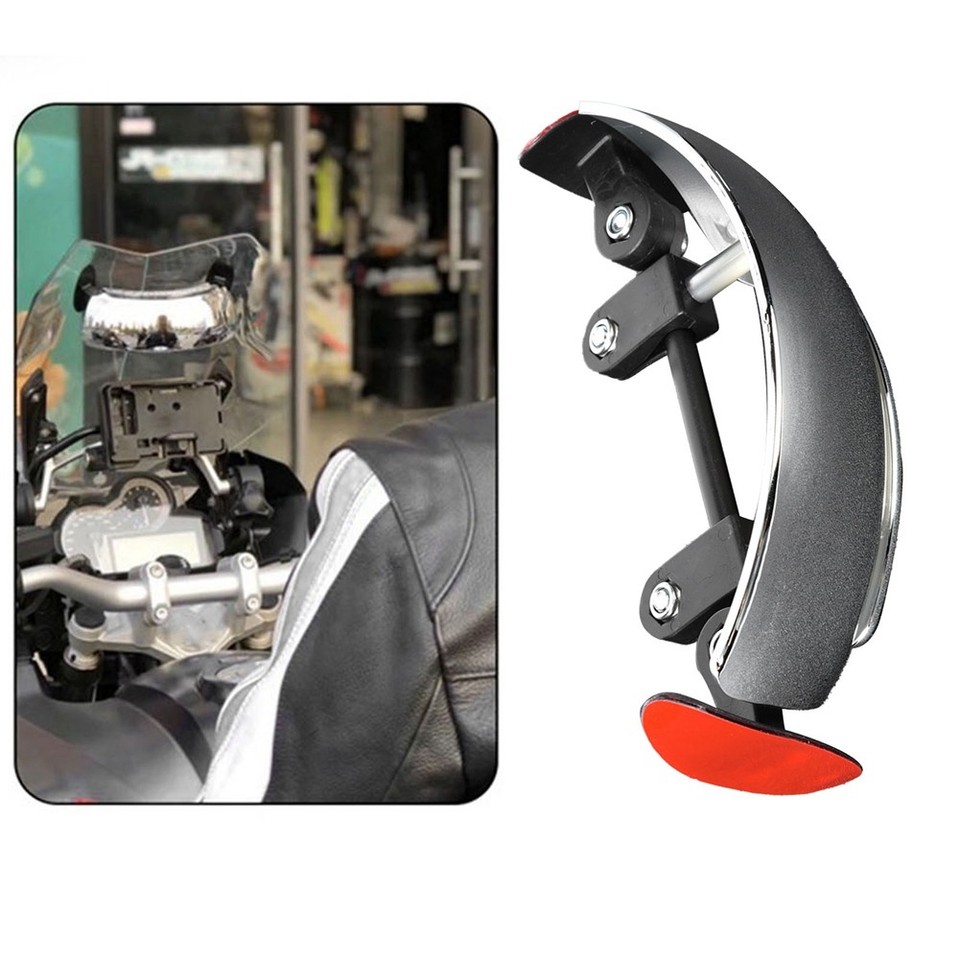 Motorcycle Rear View Chromed 180 Ultra Wide Angle Central Windscreen ...