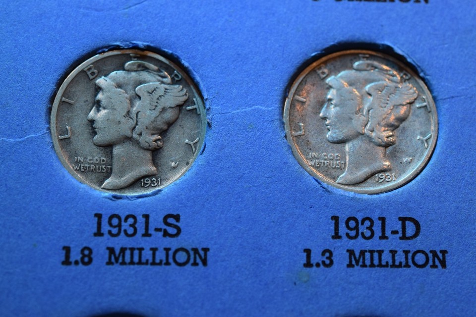 MERCURY DIME 76 SILVER COIN ALMOST COMPLETE SET 1916--1945! #14 | eBay