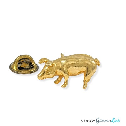 Vintage CAMCO Gold Tone Pig Hog Pin Tie Tack | eBay