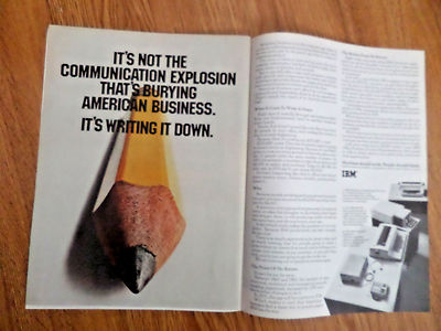1968 IBM Ad Communication Explosion that's Burying American Business | eBay