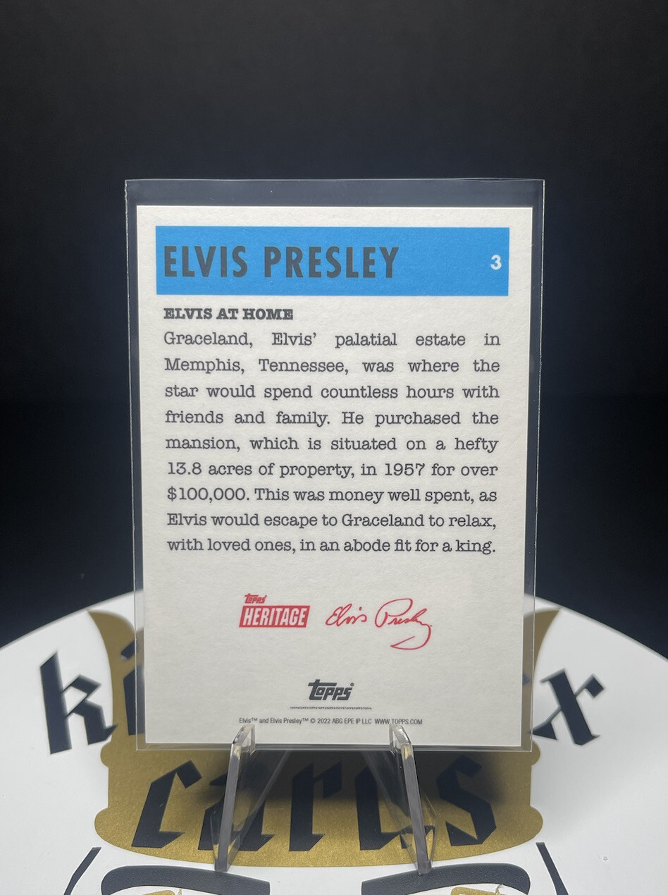 2022 Topps Heritage Elvis Presley Elvis At Home!! Card #3!! | eBay