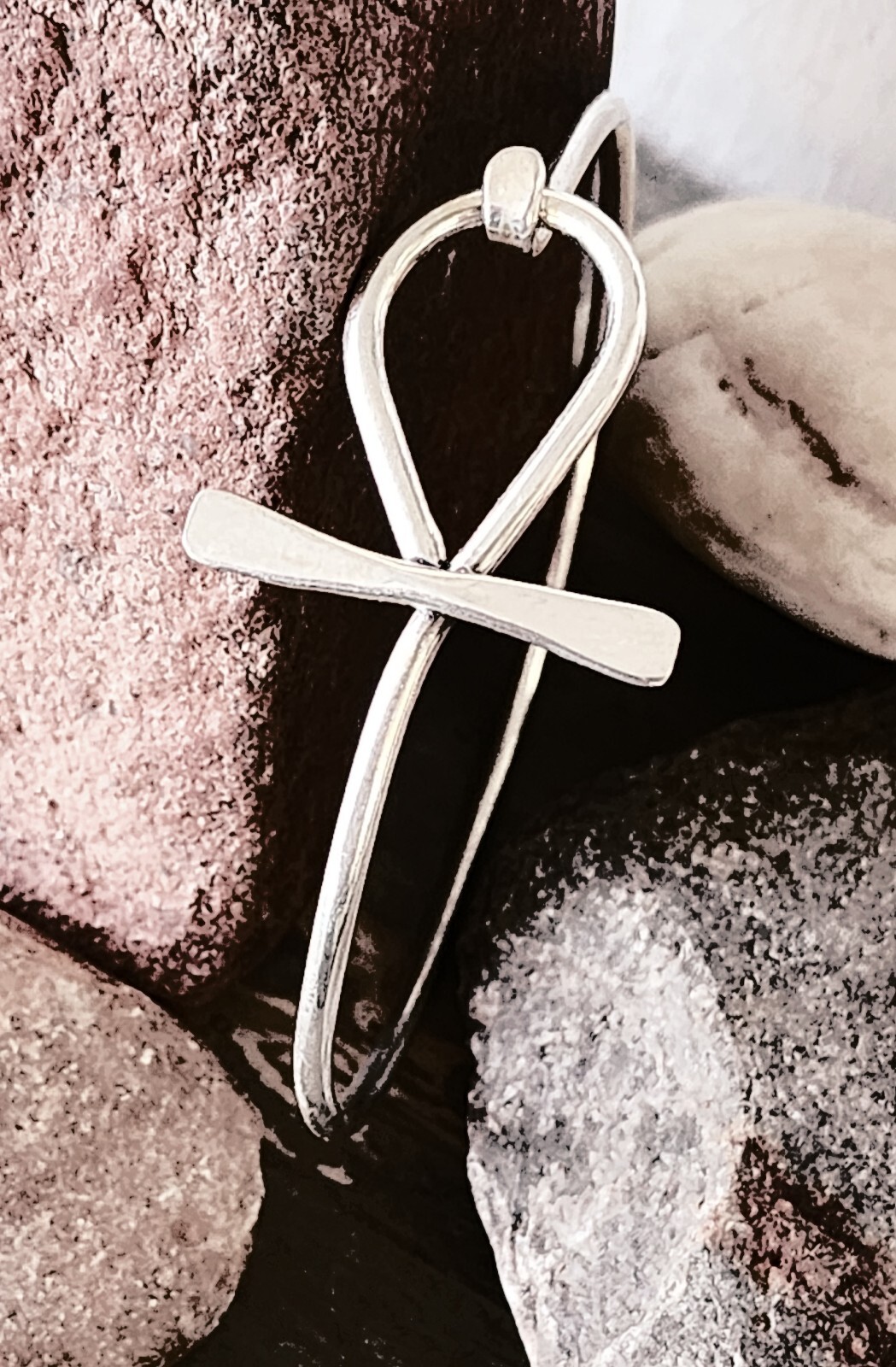 Retired James Avery Ankh Cross Hook-On Bracelet Small… - Gem
