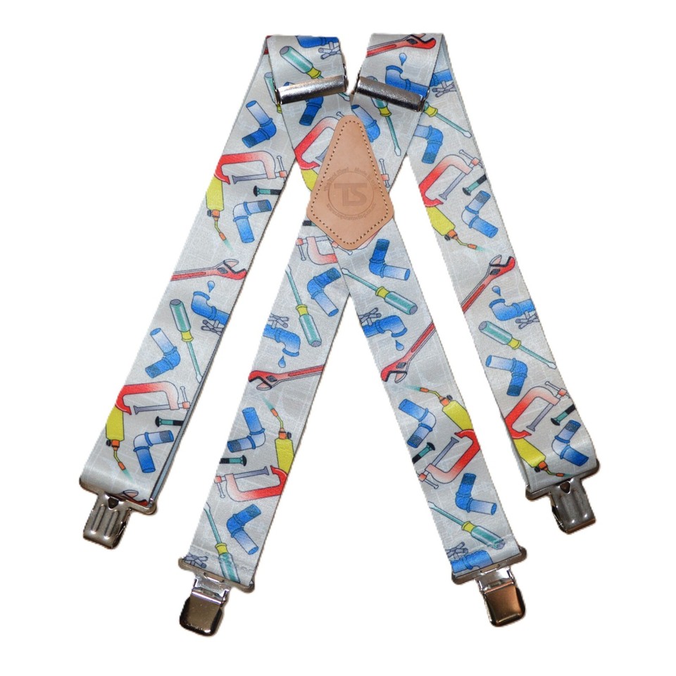 Men's Work Trouser Braces 2" Wide Heavy 50+ Designs - One Size Fits All ...