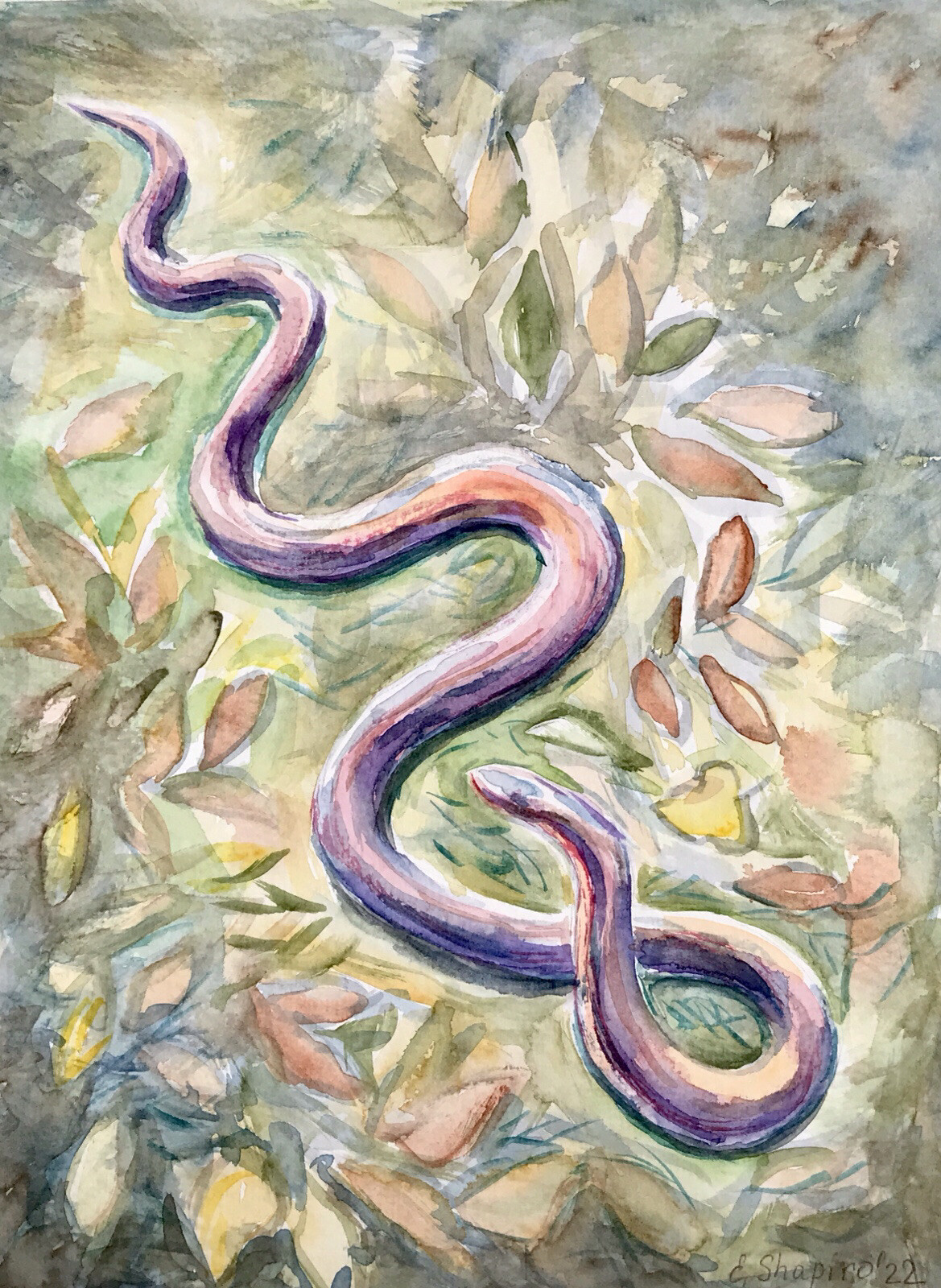 Snake Watercolor Painting
