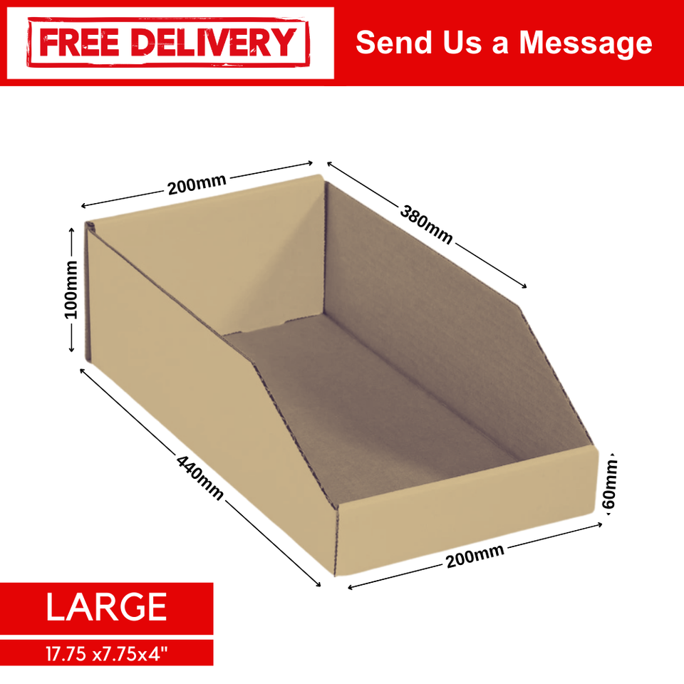 Corrugated Cardboard Storage Bins, Cardboard Tote Shelf Boxes Storage ...