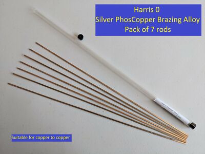 7x Harris "0" RODS Silver Brazing, Sil-Fos Worthington Harris dynaflow ...