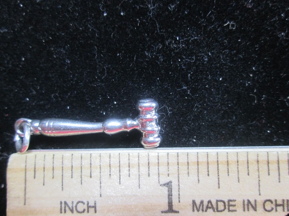 VINTAGE STERLING SILVER GAVEL CHARM | eBay