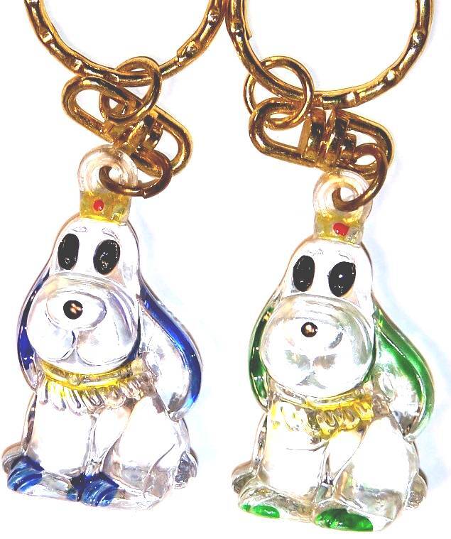 LOT OF 12,24 PC-ASSORTED COLOR PAINTED ON CRYSTAL CLEAR ANIMAL KEYCHAIN ...