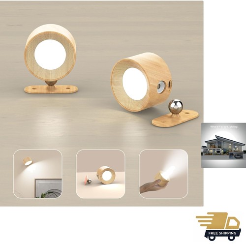 2PACK LED Wall Lamps with Rechargeable Battery Operated, Wall Mounted ...