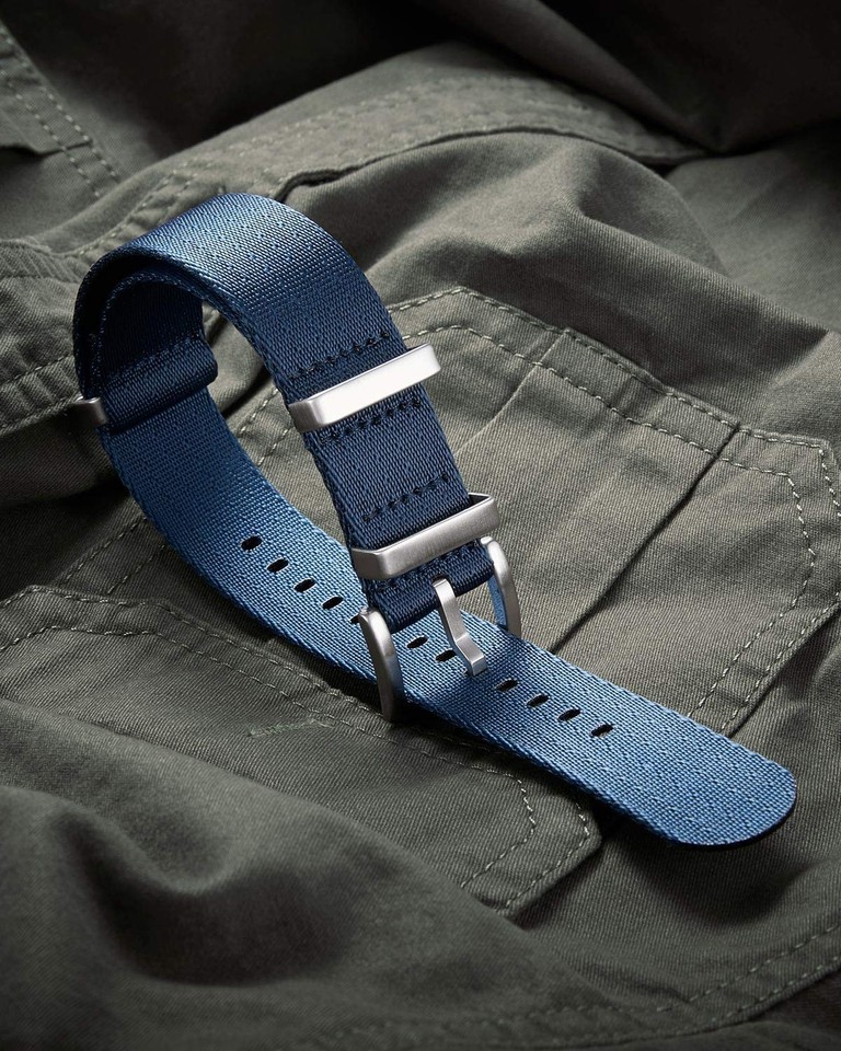 Nylon Band 18mm,20mm,22mm,24mm Rugged Military Straps Silver&Black ...