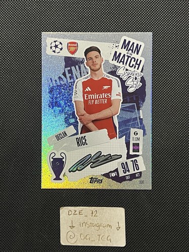 Declan Rice - 2024-25 Topps Match Attax - MOTM Signature Styles #398 ...