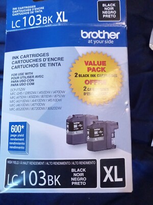 Genuine Brother LC103BK XL Black Printer Ink Cartridge Innobella OEM ...