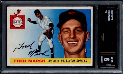 GMA 6 1955 Topps #13 FRED MARSH, Baltimore Orioles EX/MT | eBay