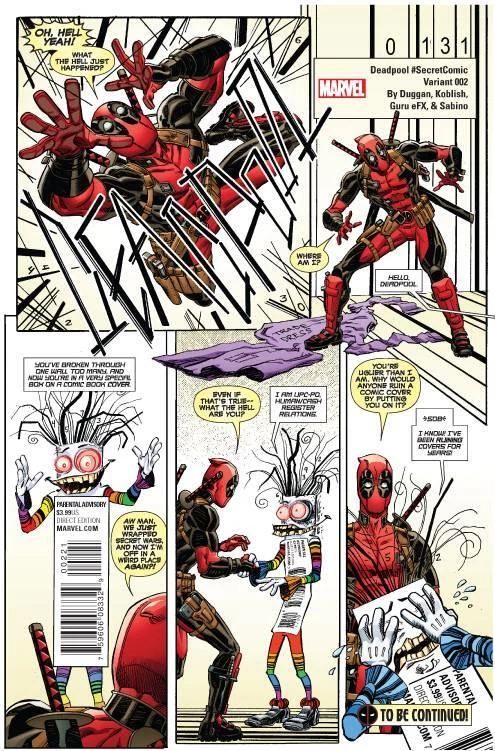 Marvel Deadpool Comic Strip