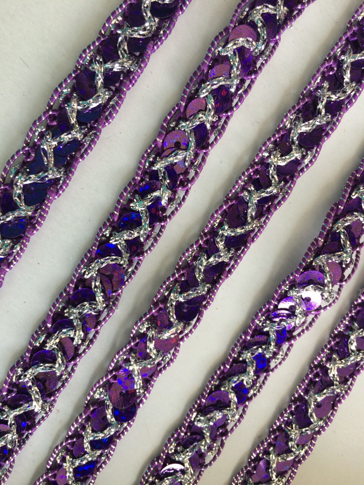 13/2 meter Pailletten Borte Spitze wünschfarbe 1,2cm breit ...