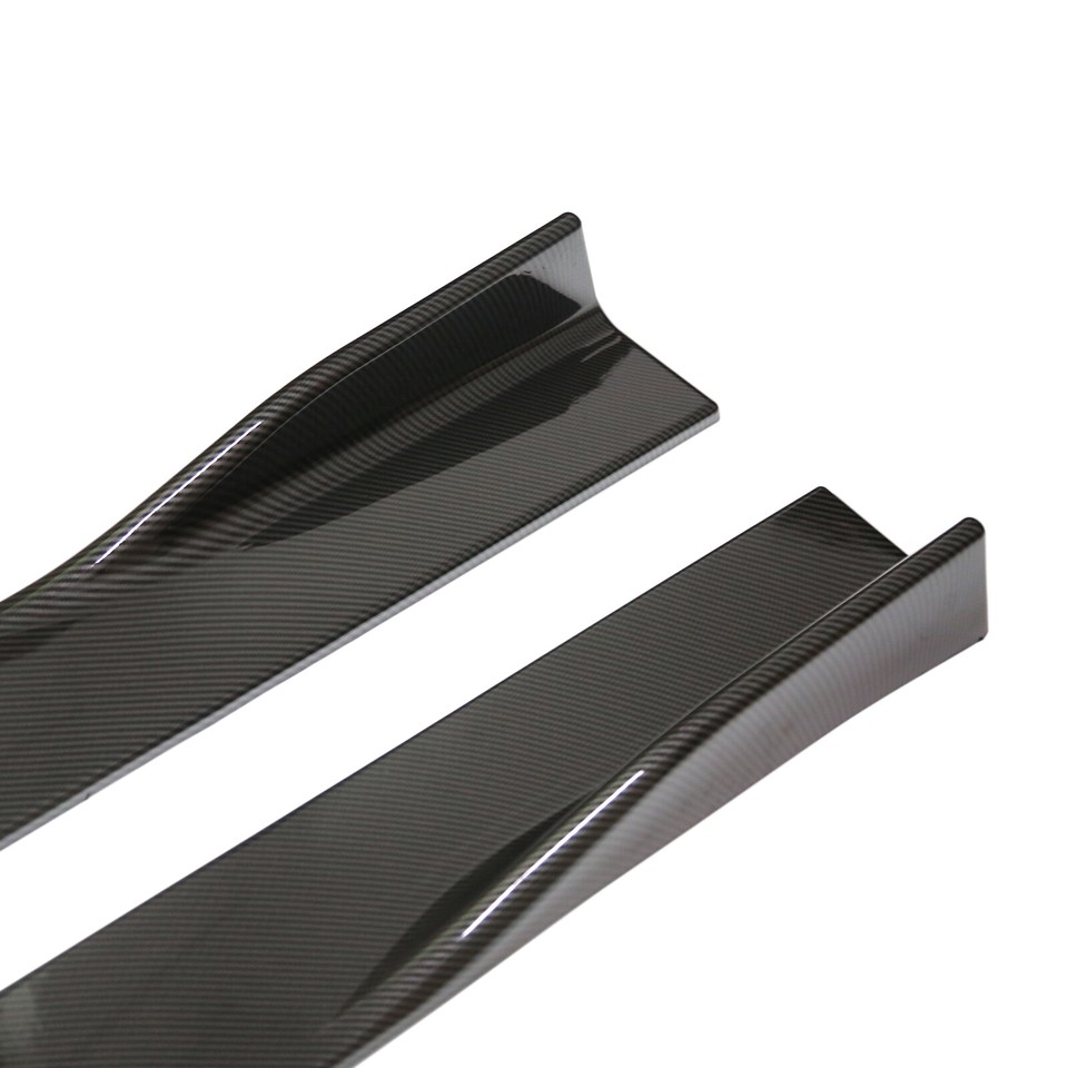 Carbon Style Side Skirt Panel Splitter Lip For Audi A3 S3 A4 S4 A5 S5 ...