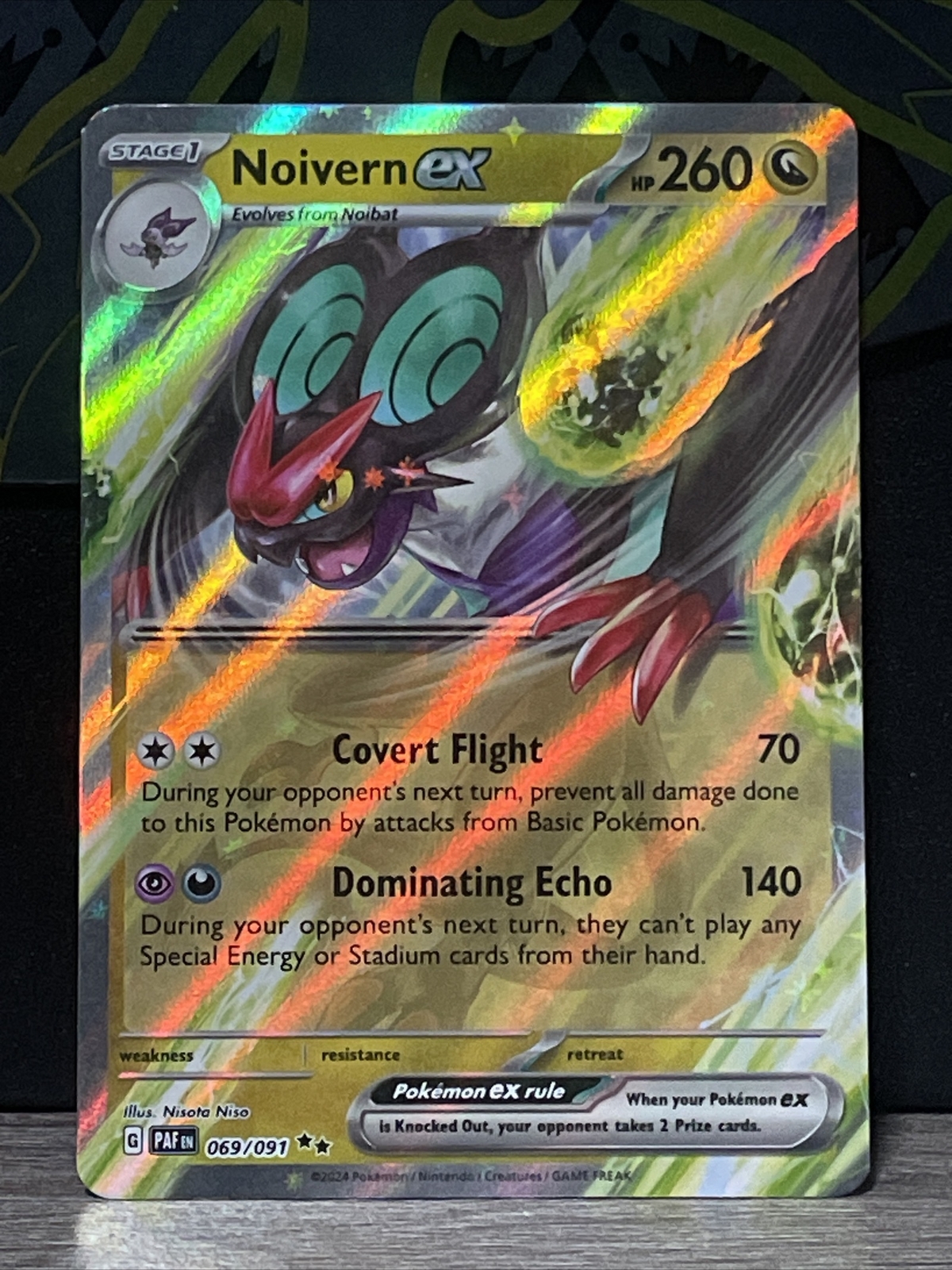 Pokémon TCG Noivern Ex Scarlet & Violet - Paldea Evolved 153/193 Holo ...