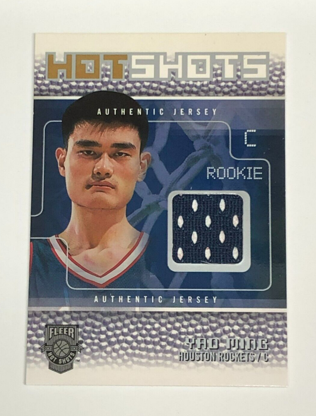 2002-03 Fleer Hot Shots YAO MING Rookie Authentic Jersey card | eBay