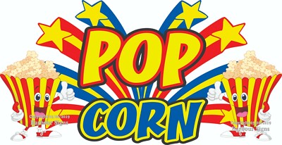 (CHOOSE YOUR SIZE) POPCORN DECAL Concession Truck Sign Vinyl Sticker | eBay