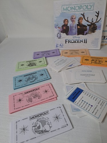 Disney Frozen 2 Monopoly complete Money, chest, title, & decree Cards ...