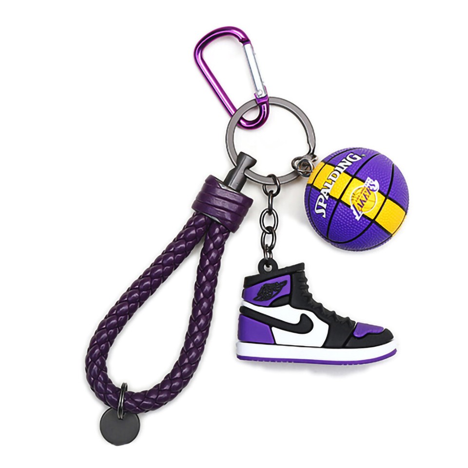 3D Mini Silicone AJ Basketball Shoes Key Ring Keychain for Home Car Key ...