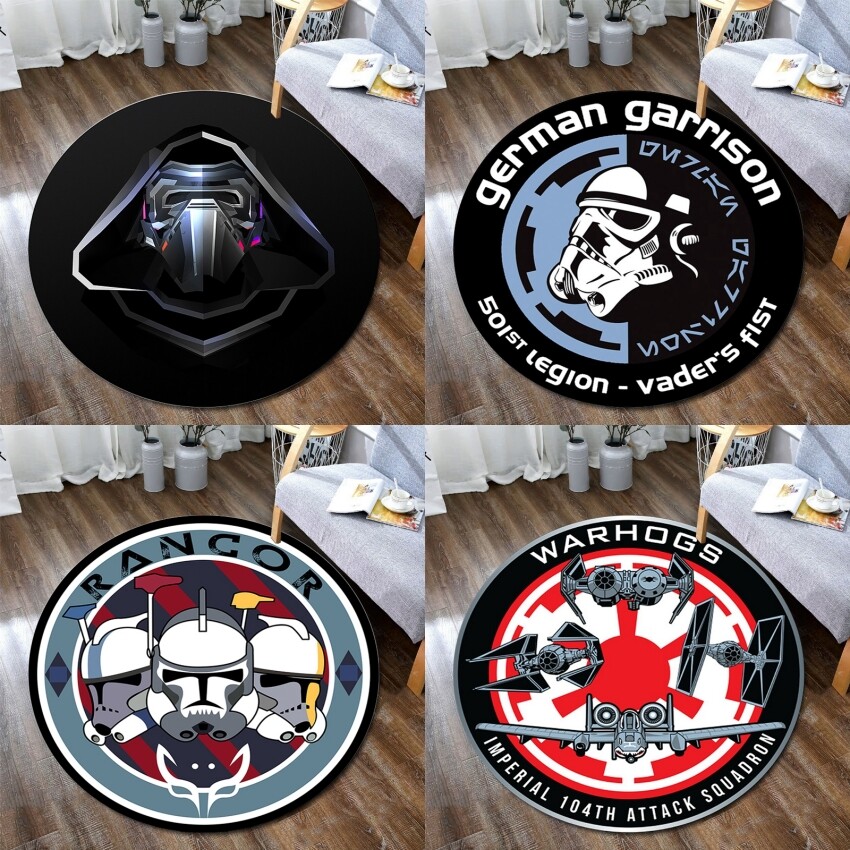 Star Wars Round Floor Mat Non-slip Doormat Chair Cushion Area Carpet ...