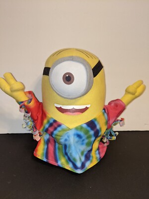 Minions Despicable Me Stuart Hippie Peace Sign Tie-Dye 10" Plush ...