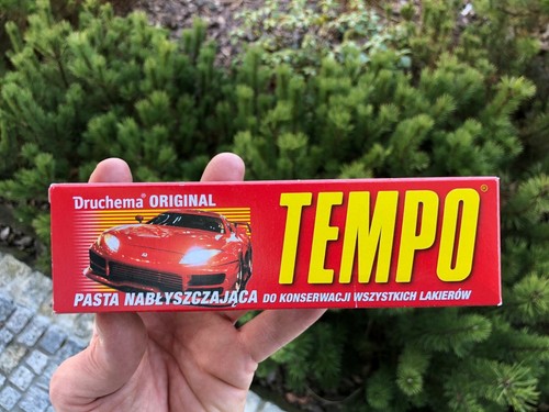 TEMPO POLISHING WAX PASTE POLISH ALL TYPE PAINT GLOSSY EFECT120g | eBay
