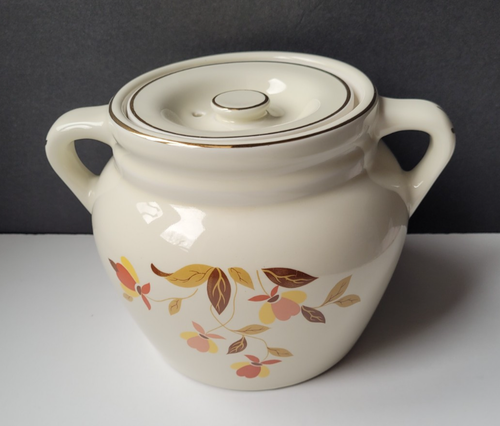 JEWEL TEA AUTUMN LEAF TWO HANDLE BEAN POT HALL CHINA | eBay