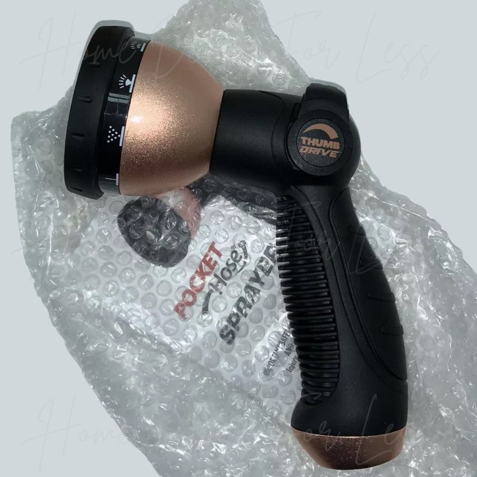 Pocket Hose Copper Bullet with Sprayer Expandable Garden Hose 650psi ...