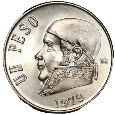 1979 MEXICO - Un 1 Peso Coin - Jose Morales / Eagle - Vintage ...
