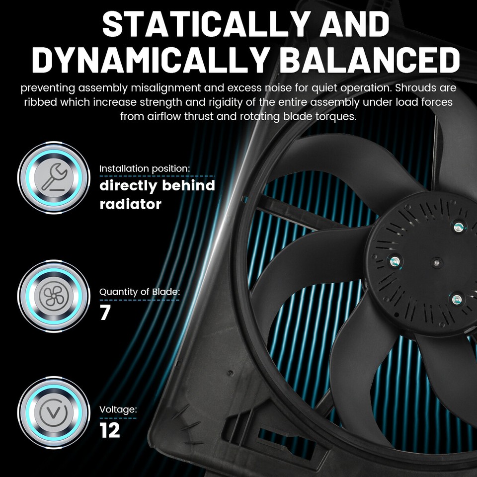 OEM Radiator Cooling Fan Assembly For 2012-2017 Jeep Wrangler 3.6L ...