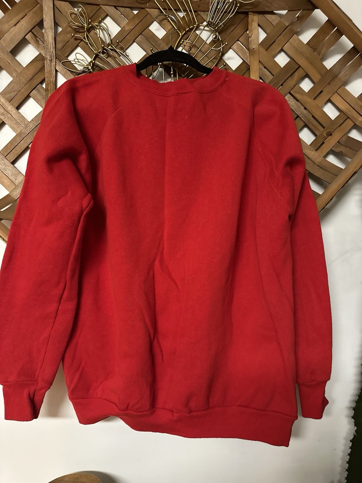 Vintage Tultex 70s Classic Red Blank Pullover Sweatsh… - Gem
