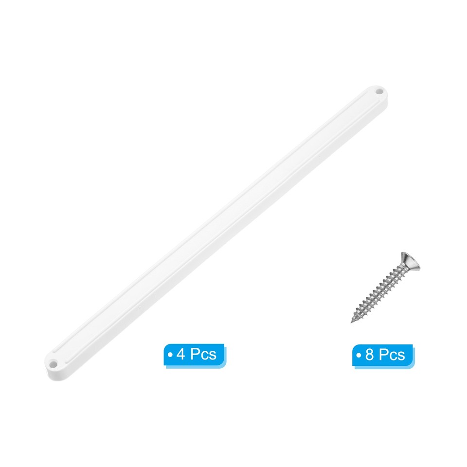 4Pcs 9" Drawer Slides Plastic Guide Rails Side Rails with Mounting ...