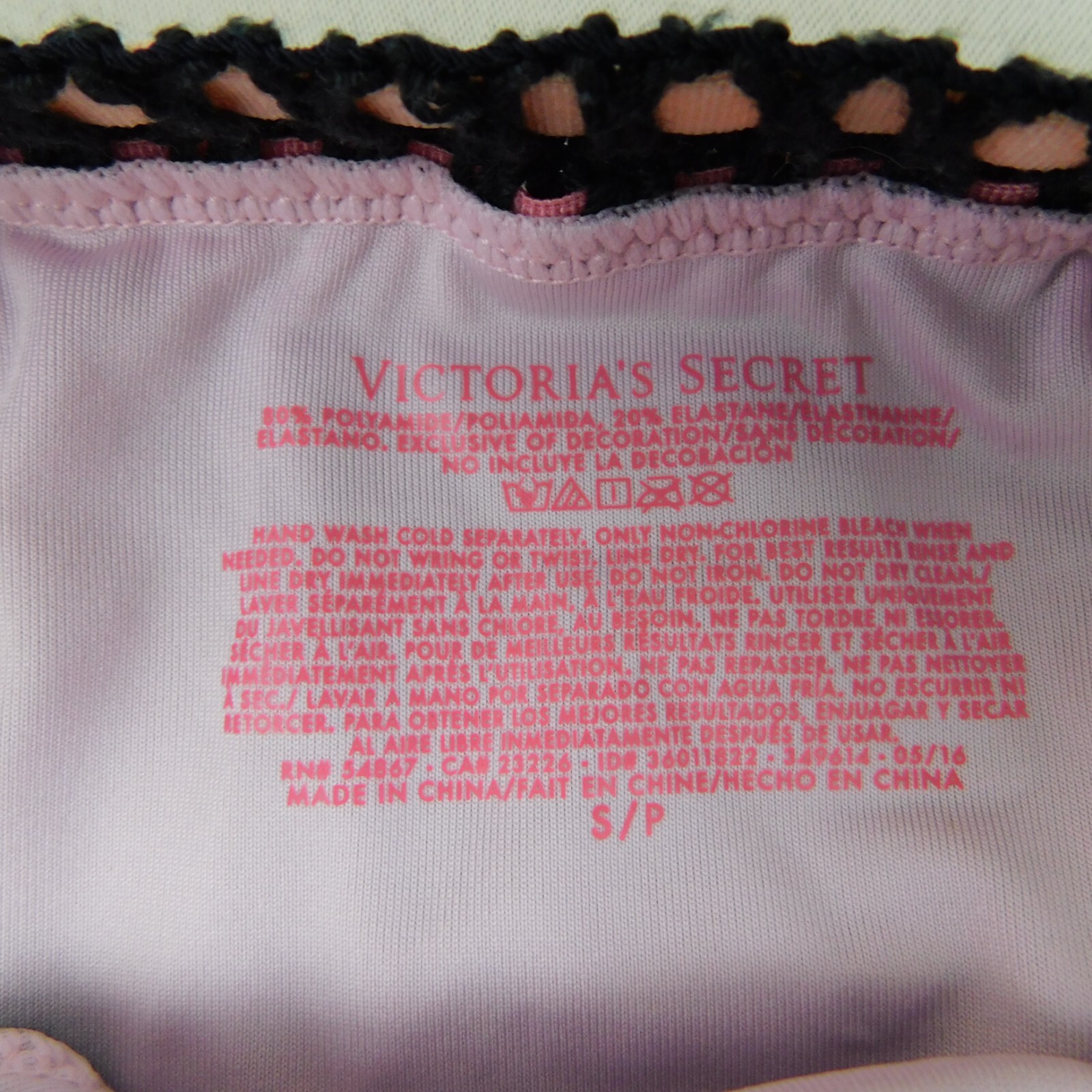 Victoria's Secret Crochet-Trim High-Cut Cheeky Bikini… - Gem