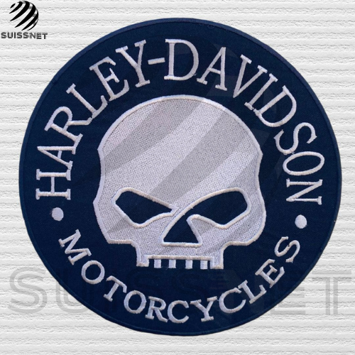 Harley-Davidson Willie G Skull Grey Patch 8 in round Embroidered patch ...