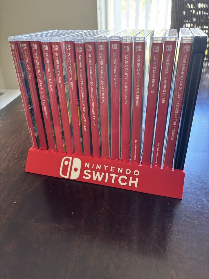 3D Printed Nintendo Switch Game Display Stand - 16 Games, MADE IN USA ...
