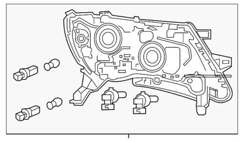 Genuine Nissan 2017-2020 Pathfinder Halogen Headlamp Assembly Right ...