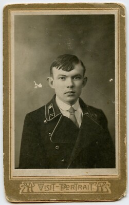 Young Man in Mining ? Engineer Uniform Vintage CDV Photo , Russia 1917 ...
