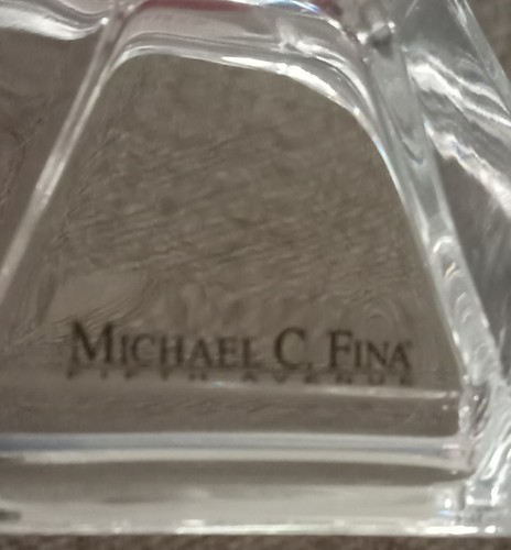 Michael C. Fina Crystal Candle Holders 5th Avenue Rare Pair Aprox. 4.5 ...