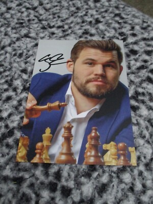 MAGNUS CARLSEN Signed 4x6 Photo CHESS GRANDMASTER AUTOGRAPH | eBay