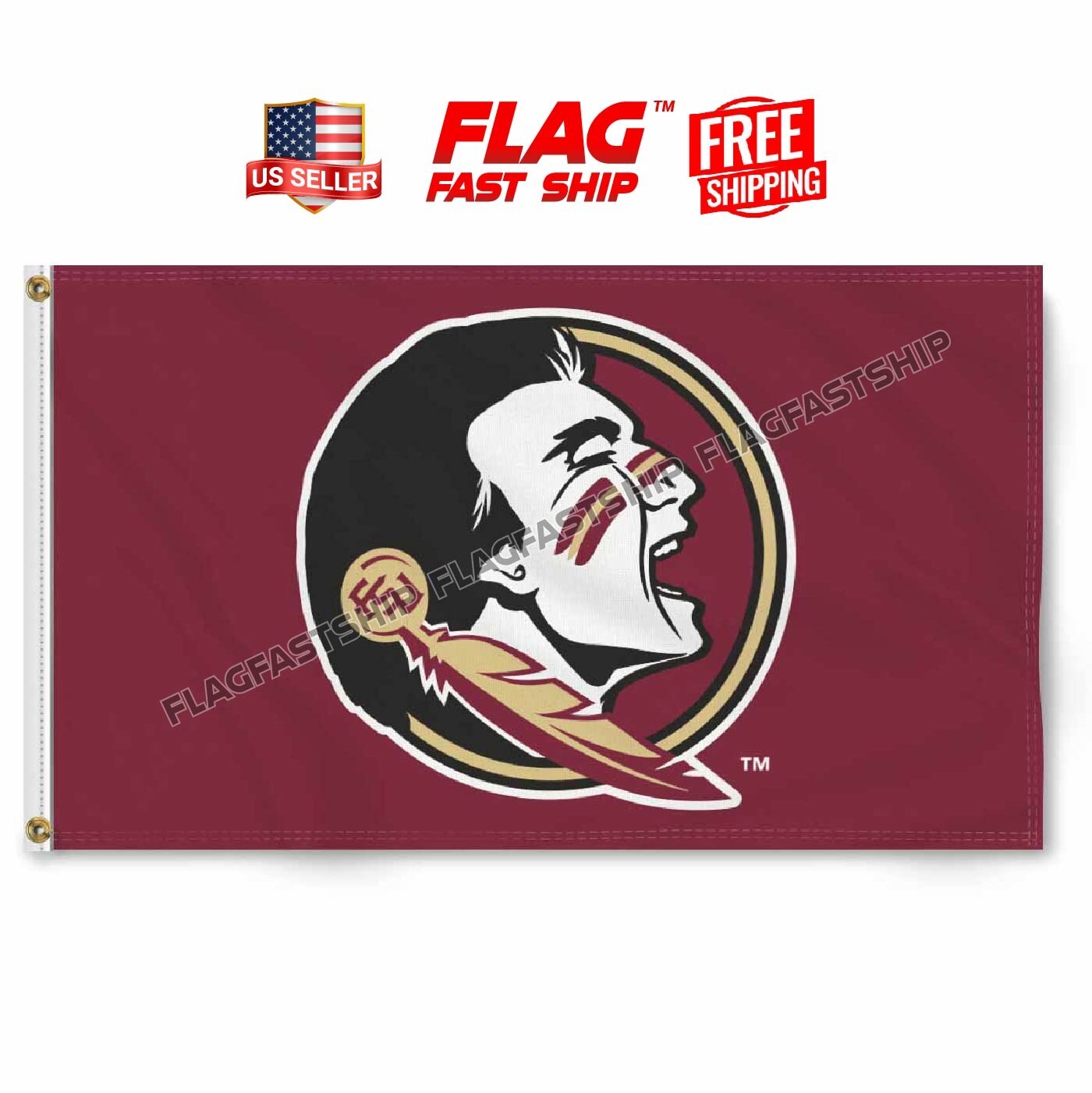 Florida State Seminoles Flag 3x5 FT Banner NCAA Football Banner FREE ...